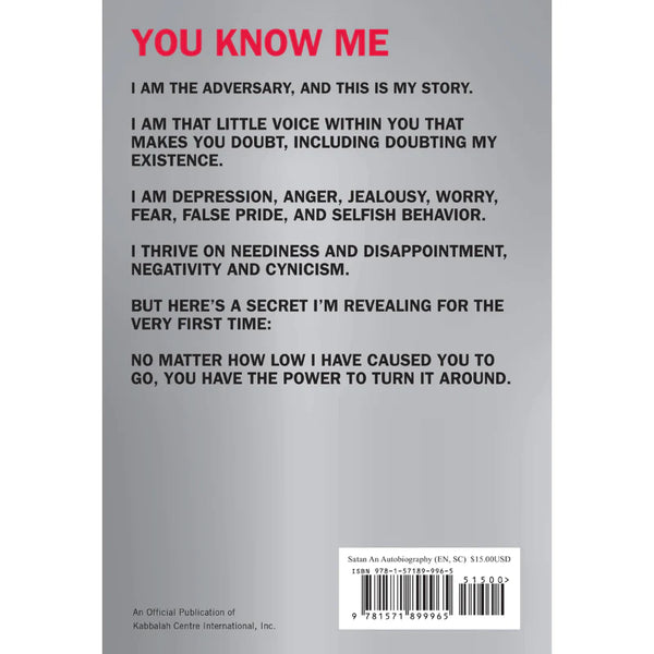 Satan: An Autobiography - From the Teachings of Rav Berg (English ...